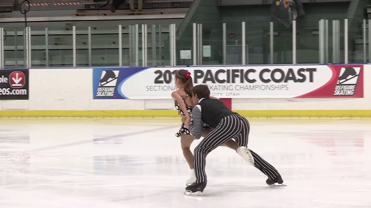 Greta and John Crafoord, Novice Pairs SP, 2017 Pacific Coast, Salt Lake ...