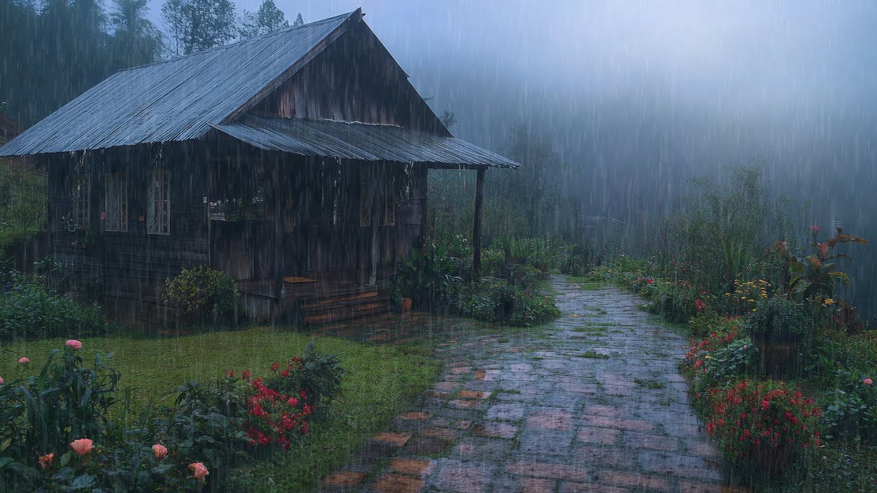 Rainfall for Relaxing the Mind | Stress Relief & Deep Sleep | Real ...