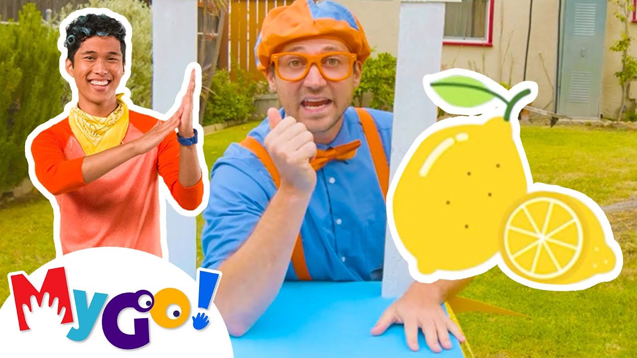 🍋 Hustle at the Lemonade Stand! | Blippi in Sign Langauge | Kids ASL ...