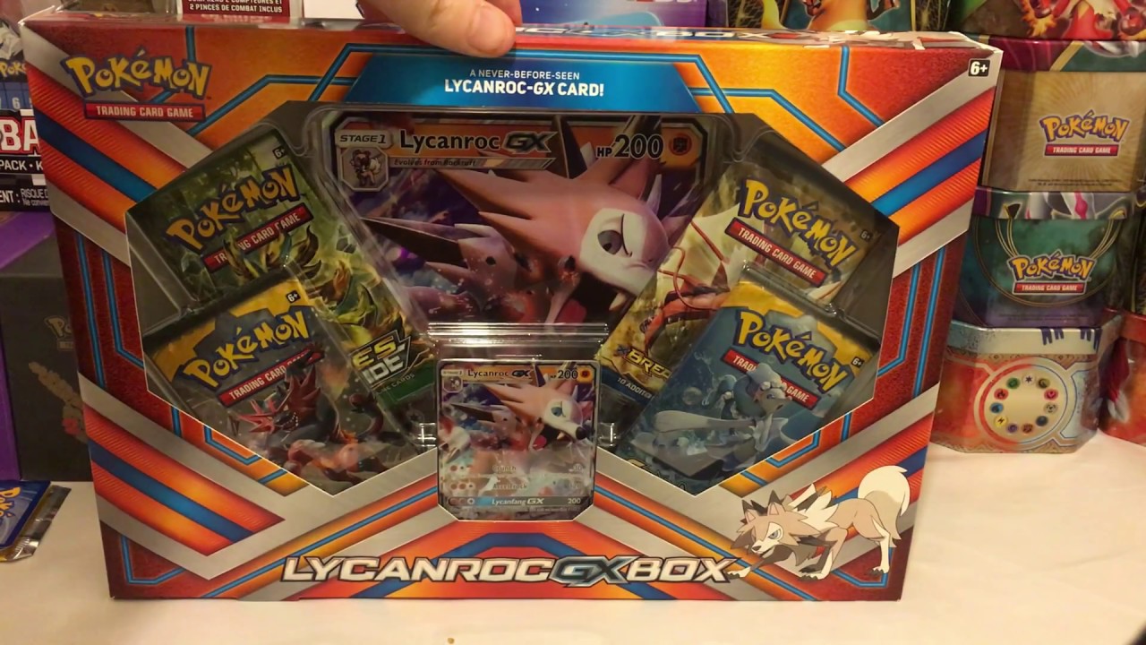 Pokemon Lycanroc GX Box Unboxing - YouTube
