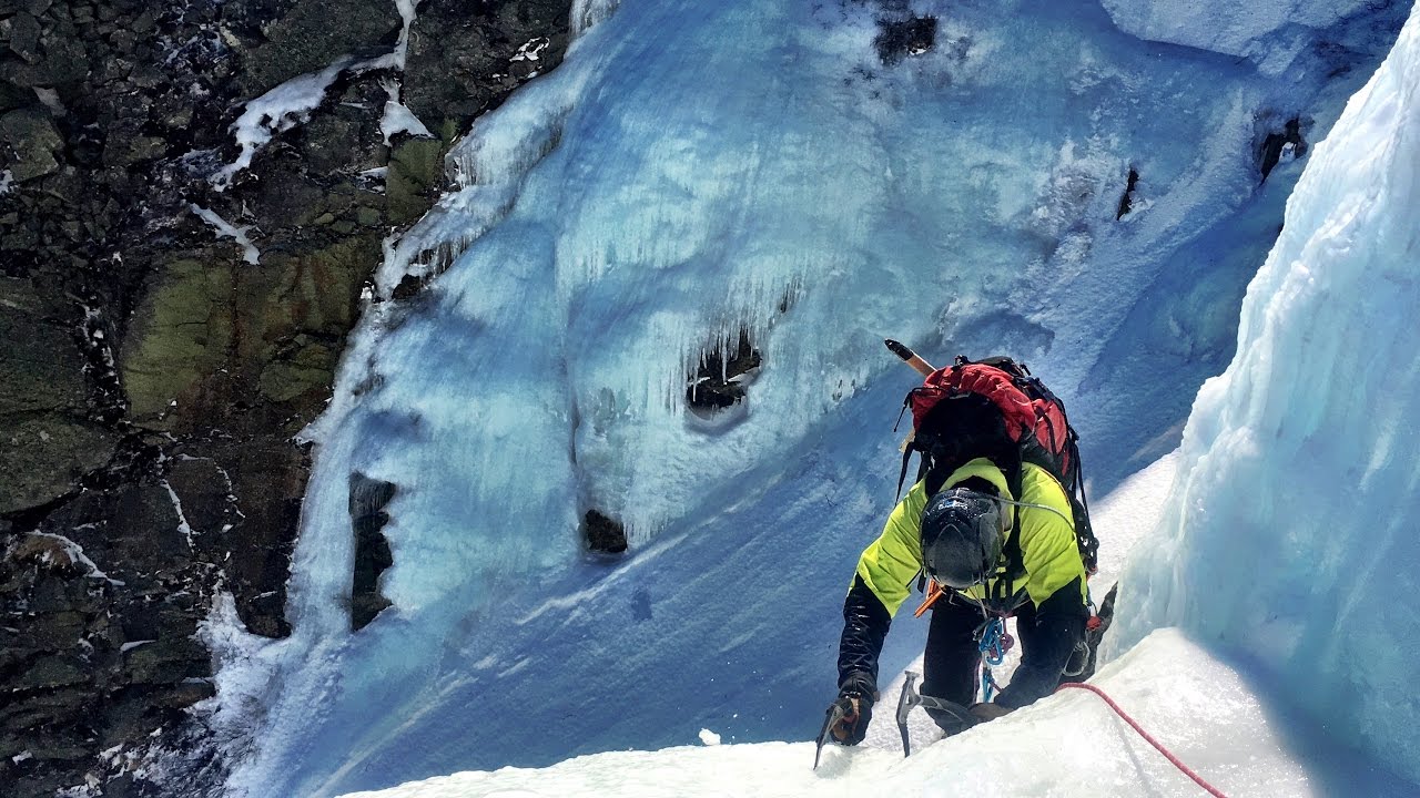 Odell's Gully, Huntington Ravine | ice climbing Mount Washington - YouTube