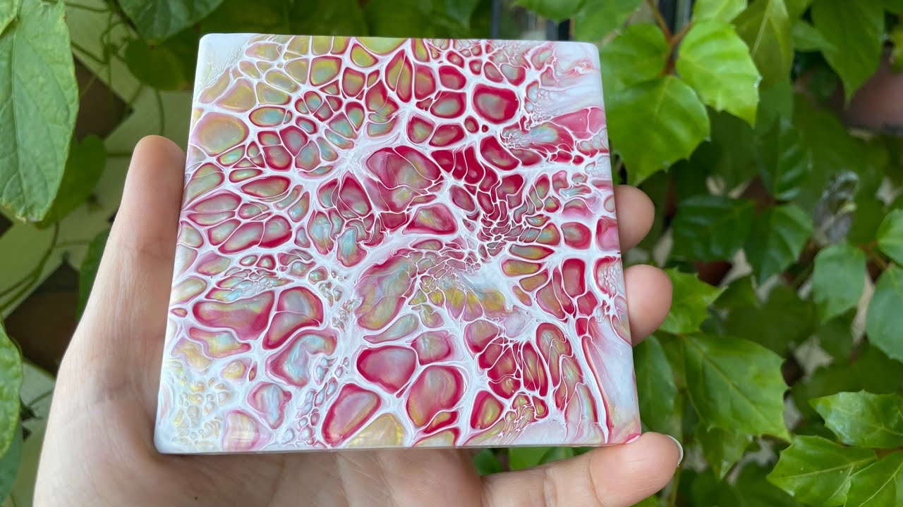 Coasters - Shelee Art bloom technique - Amazing results - Acrylic ...
