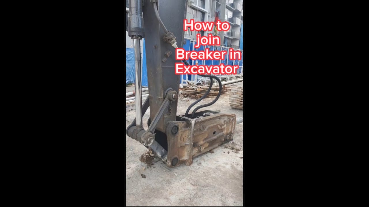 Excavator কিভাবে breaker যন্ত্রটি লাগাবেন । How to join breaker in ...