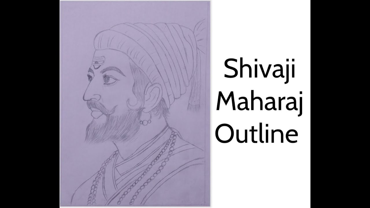 How to draw Shivaji Maharaj || Shivaji Maharaj Drawing || Outline ...