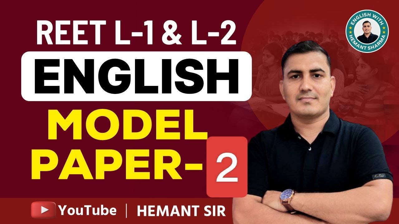 REET Pre Model paper-2 | REET Level 1 & 2 Preparation | English by ...