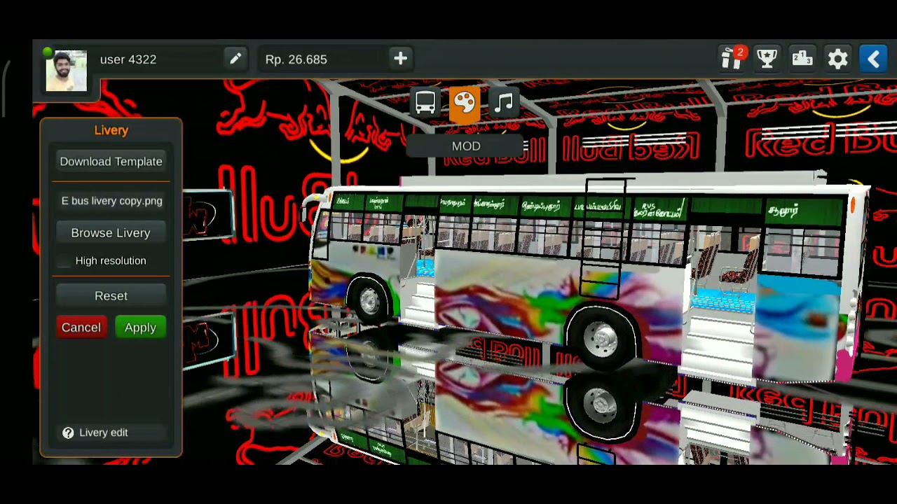 kms, scm raja town bus liveries for Tn alfha coach bussid - YouTube