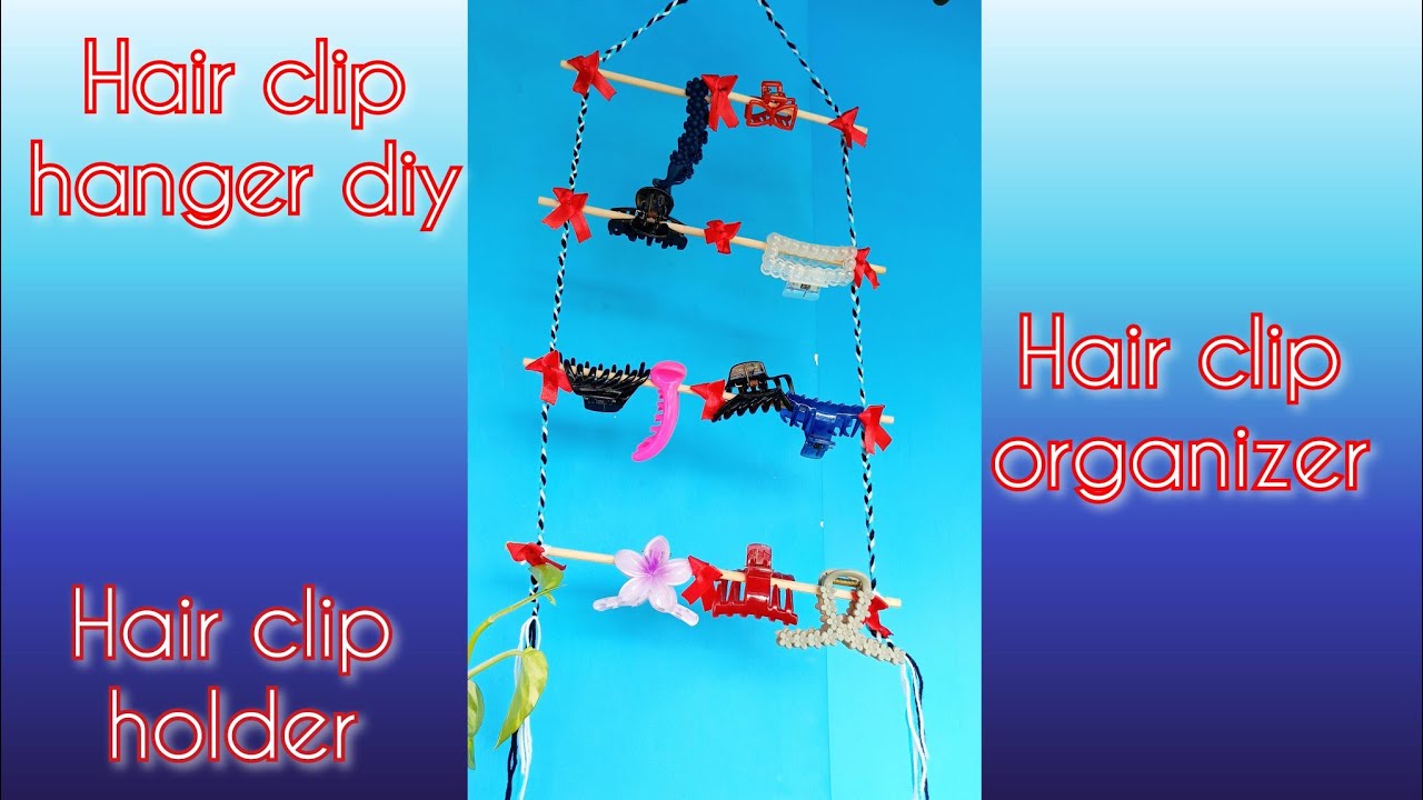Hair clip hanger diy | Hair clip organizer at home | Hair clip holder # ...
