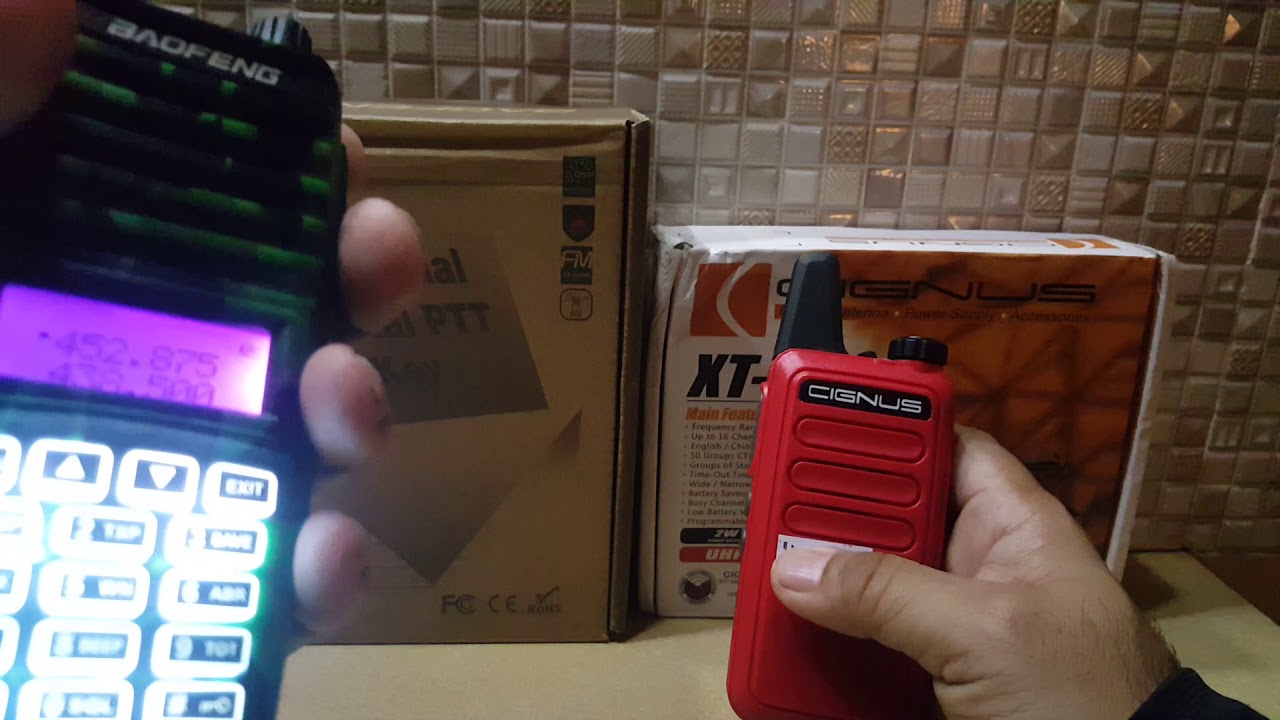 Baofeng Bf-uv980 connecting to cignus xt2 - YouTube