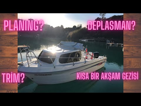 Trim ayarı, Planing/deplasman kavramları, su kesimi hakkında bilgiler. Safter 500 ve Tohatsu tekne