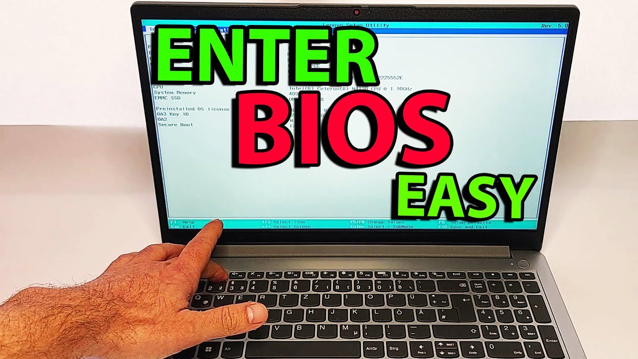 Enter Lenovo BIOS - Access BIOS change Settings like Secure Boot, Boot ...