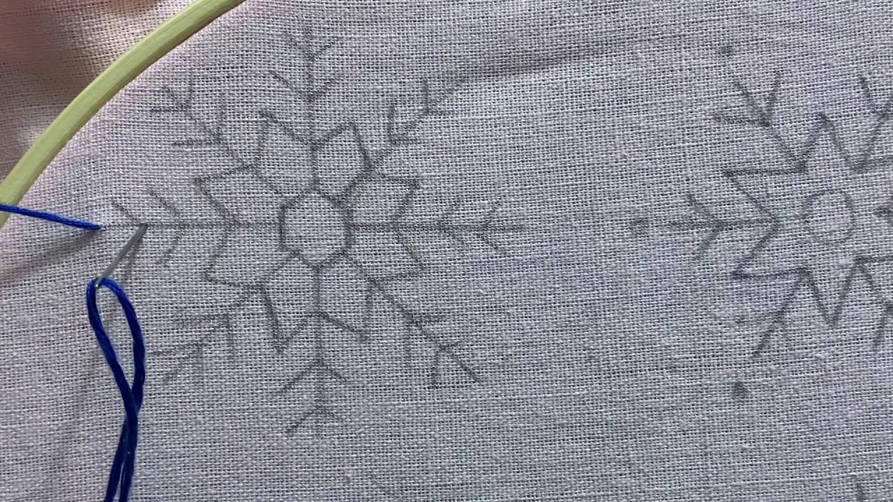 Snowflake Embroidery , Hand Embroidery for beginners , Christmas ...