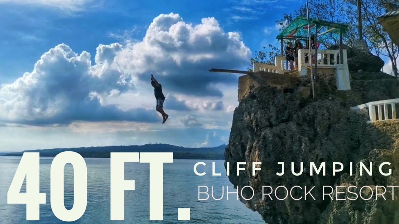 BUHO ROCK RESORT 40 ft. Cliff Jumping Camotes, Islands 🏝️ - YouTube