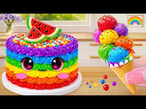 Don't Cut The Watermelon Cake 💗 Satisfying ASMR Miniature Watermelon Cake Decorating 🌈 Magic Cake