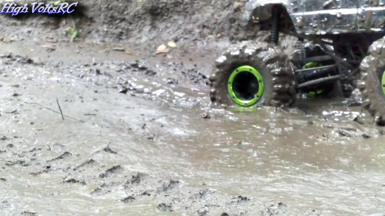 High Volts RC - RC Monster Truck Mudding with Modified Crawler Tires ...