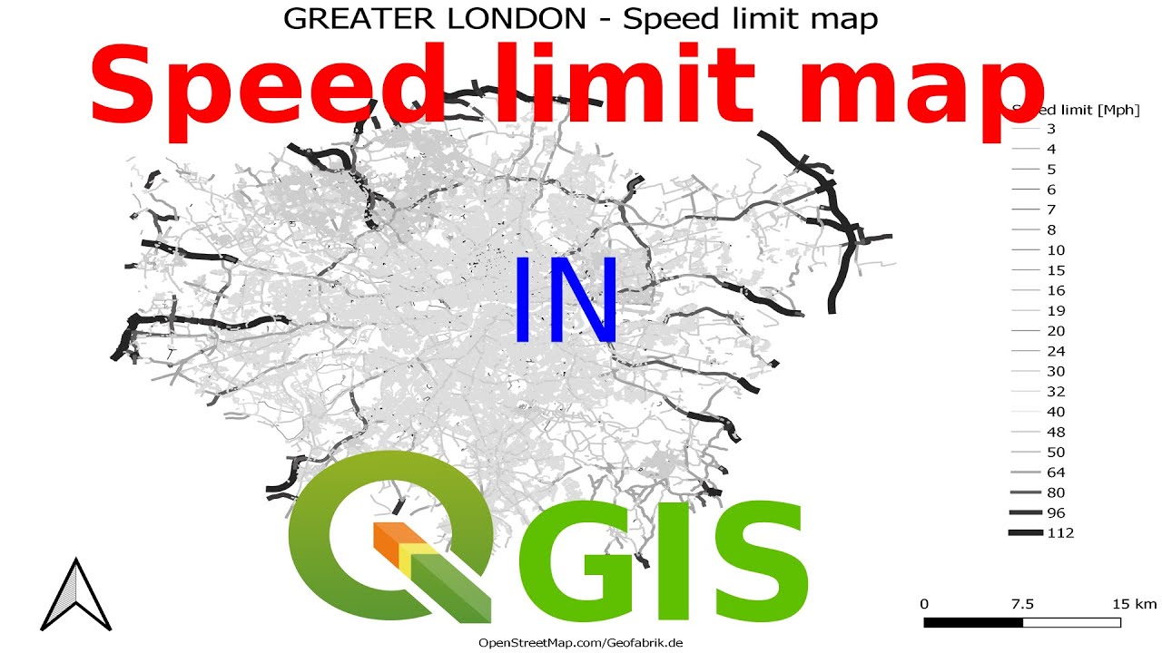 Speed limit map in QGIS - YouTube