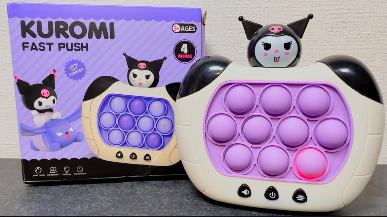 Fast Push Fidget Electrônico Toys Kuromi Sanrio Characters ASMR Video ...