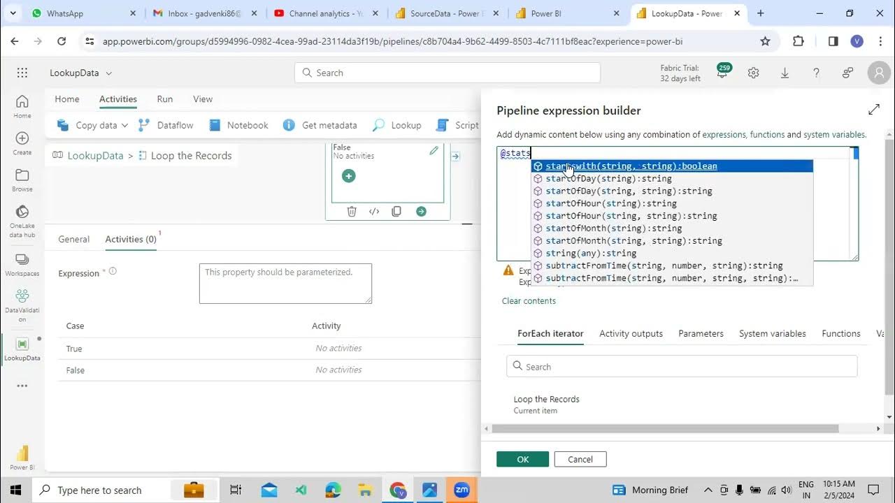 Understand about Lookup Activity Part 2 using Data Pipelines in Microsoft Fabric in Telugu - YouTube