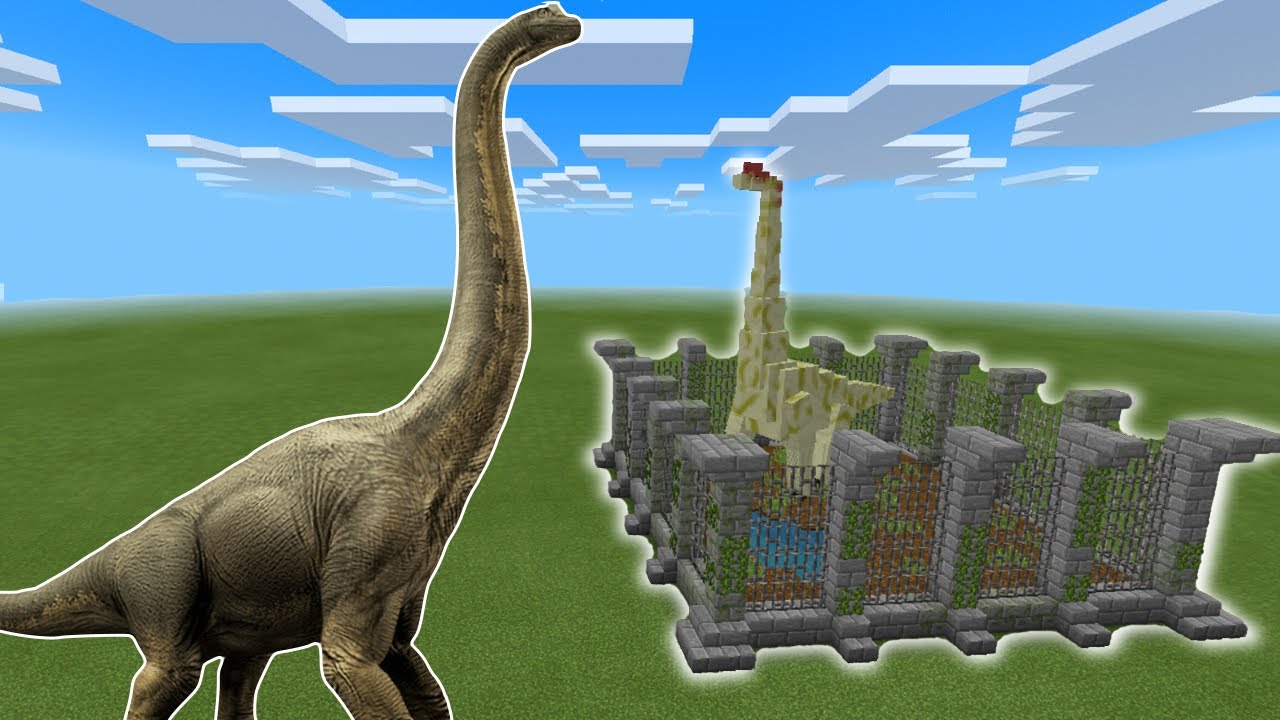 MCPE: How To Make a Brachiosaurus Farm - YouTube