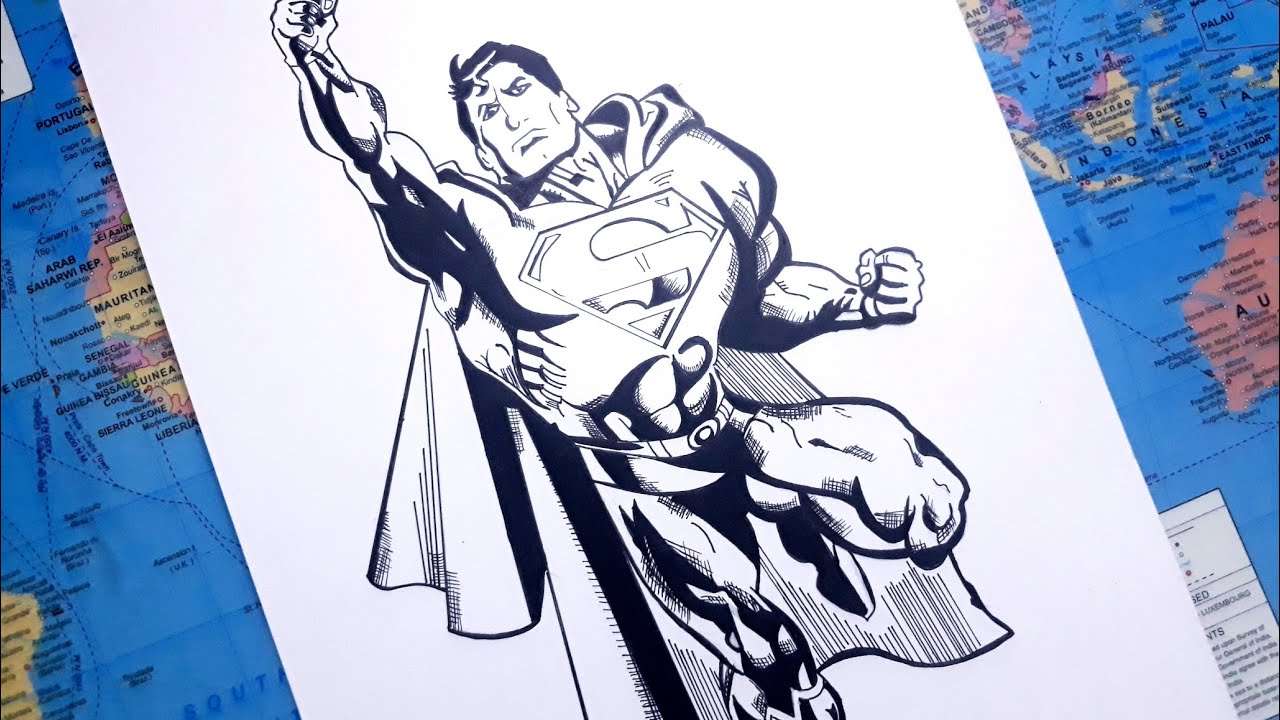 How to draw Superman in Comic Book Style 🦸🏼‍♂️🦸🏼‍♂️🦸🏼‍♂️ Inspired by ...