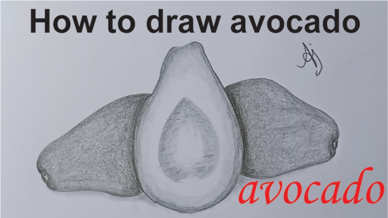 How to Draw a avocado with Pencil Sketch | Easy Step-by-Step Tutorial ...