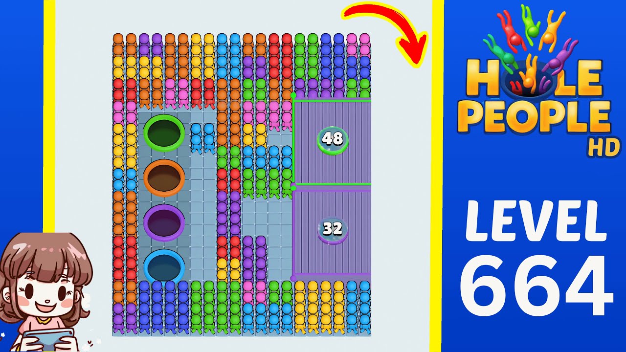 Hole People Level 664 Solution Walkthrough - YouTube