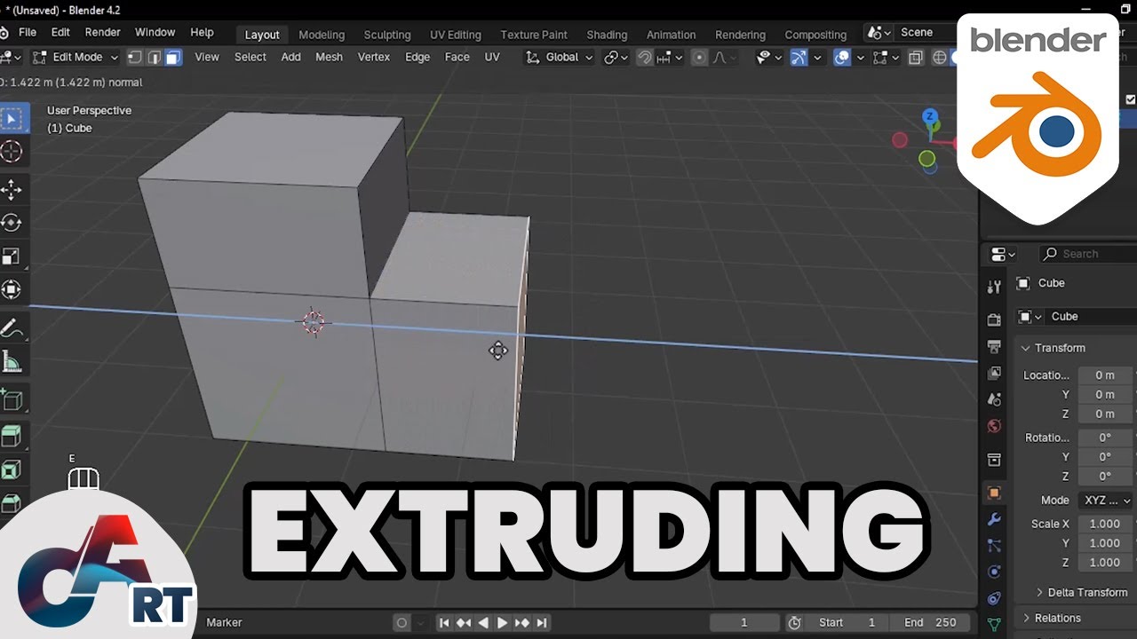 EXTRUDING IN BLENDER - YouTube