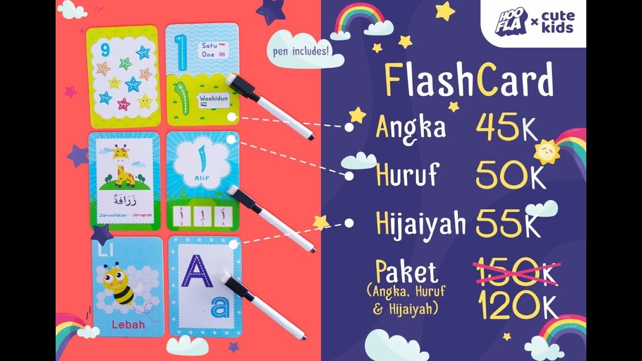 Hoofla kids FlashCard Flash Card Mainan Edukasi Buat Anak - YouTube