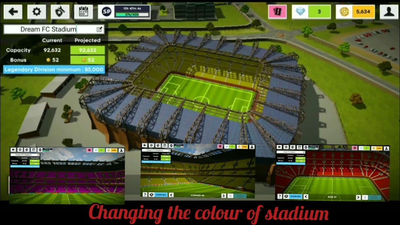 Changing the colour of stadium😜 in dls - YouTube