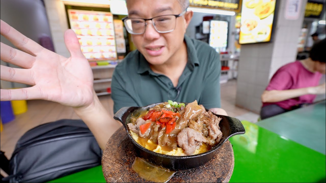 (SHORTS) Fluffy meat and egg FUYONG HOTPLATE (Beauty World Food Centre ...