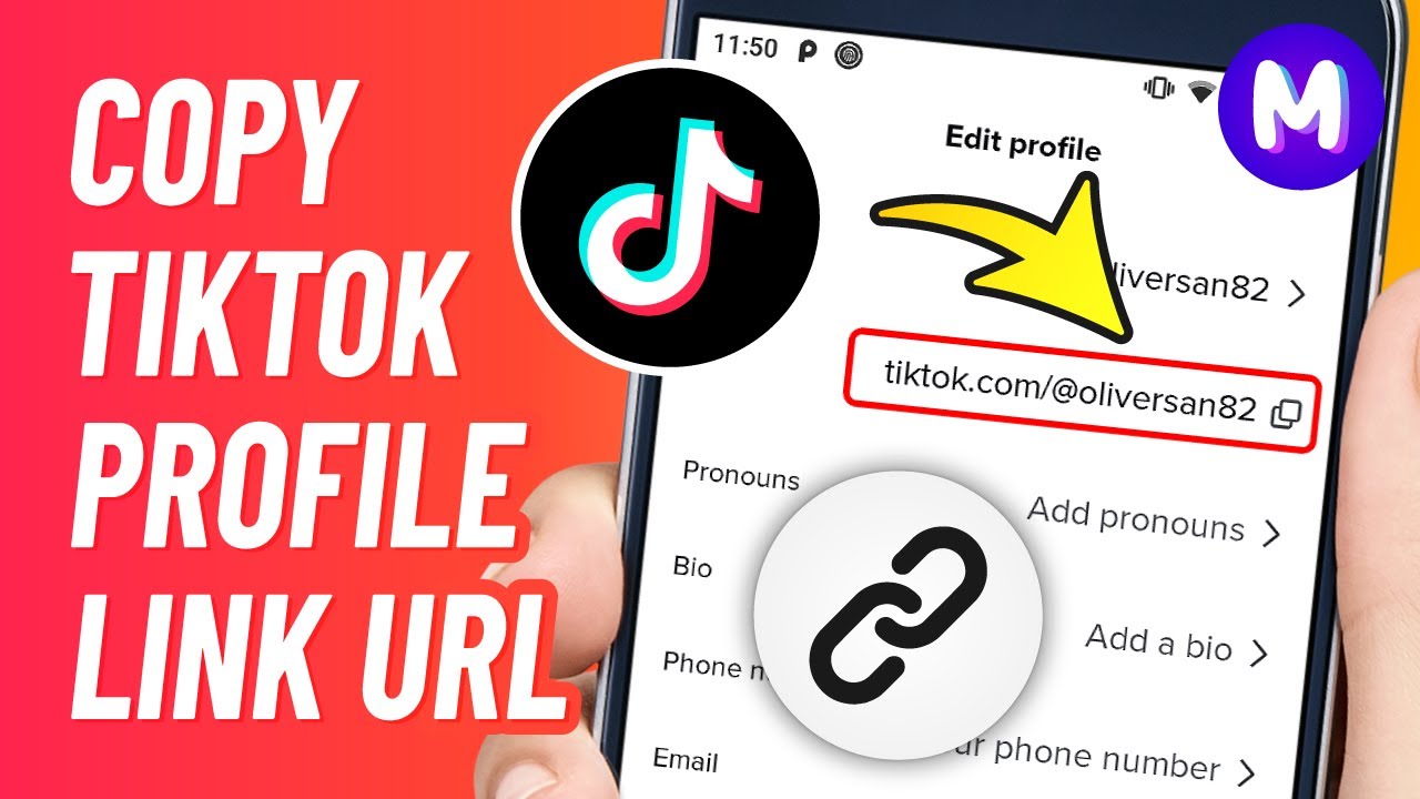 How to Copy TIKTOK PROFILE Link - URL Link CLICKABLE - YouTube