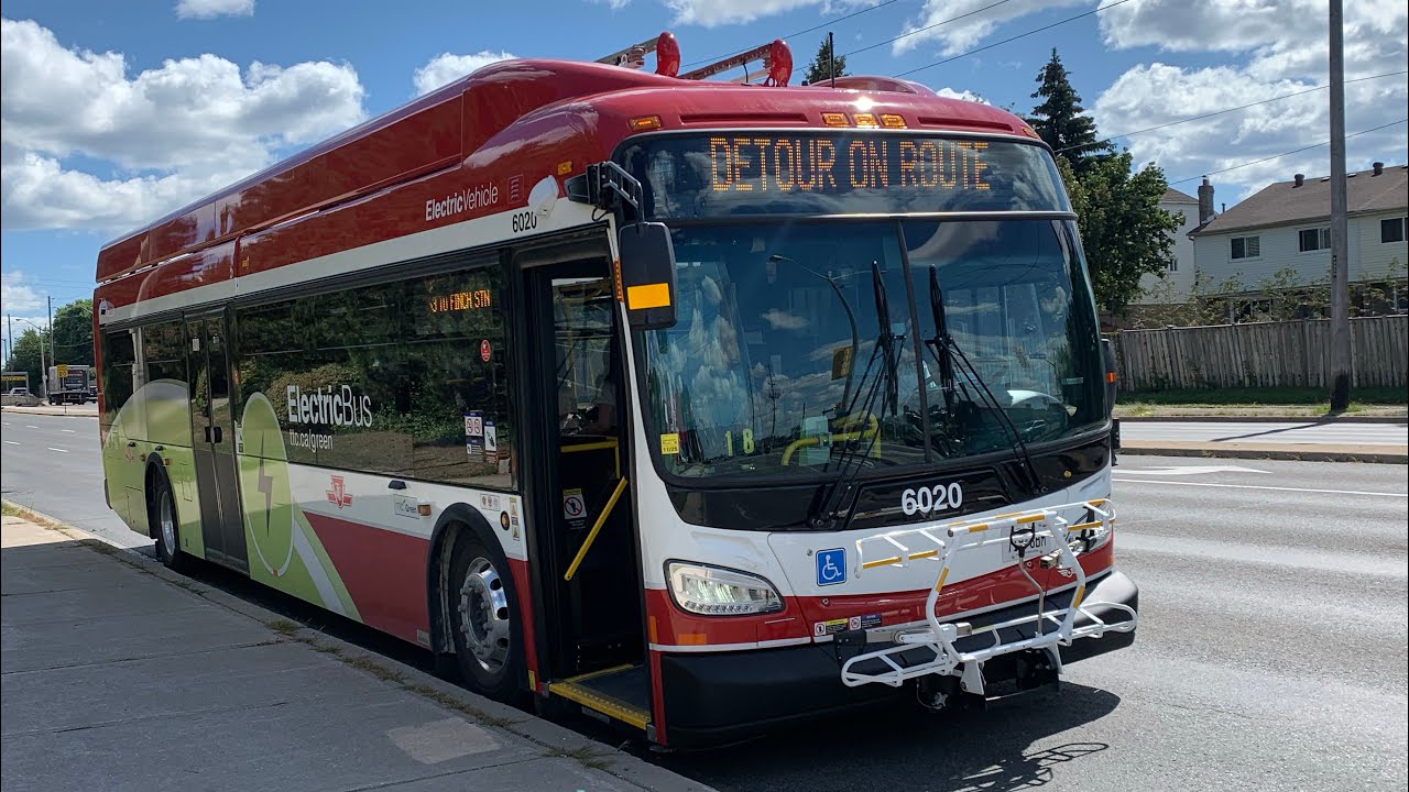 TTC Westbound Detouring ride video on 6020 into Markham on route 53 ...