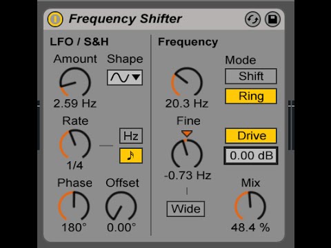 Tout sur Ableton - Le Frequency Shifter [Tuto] - YouTube