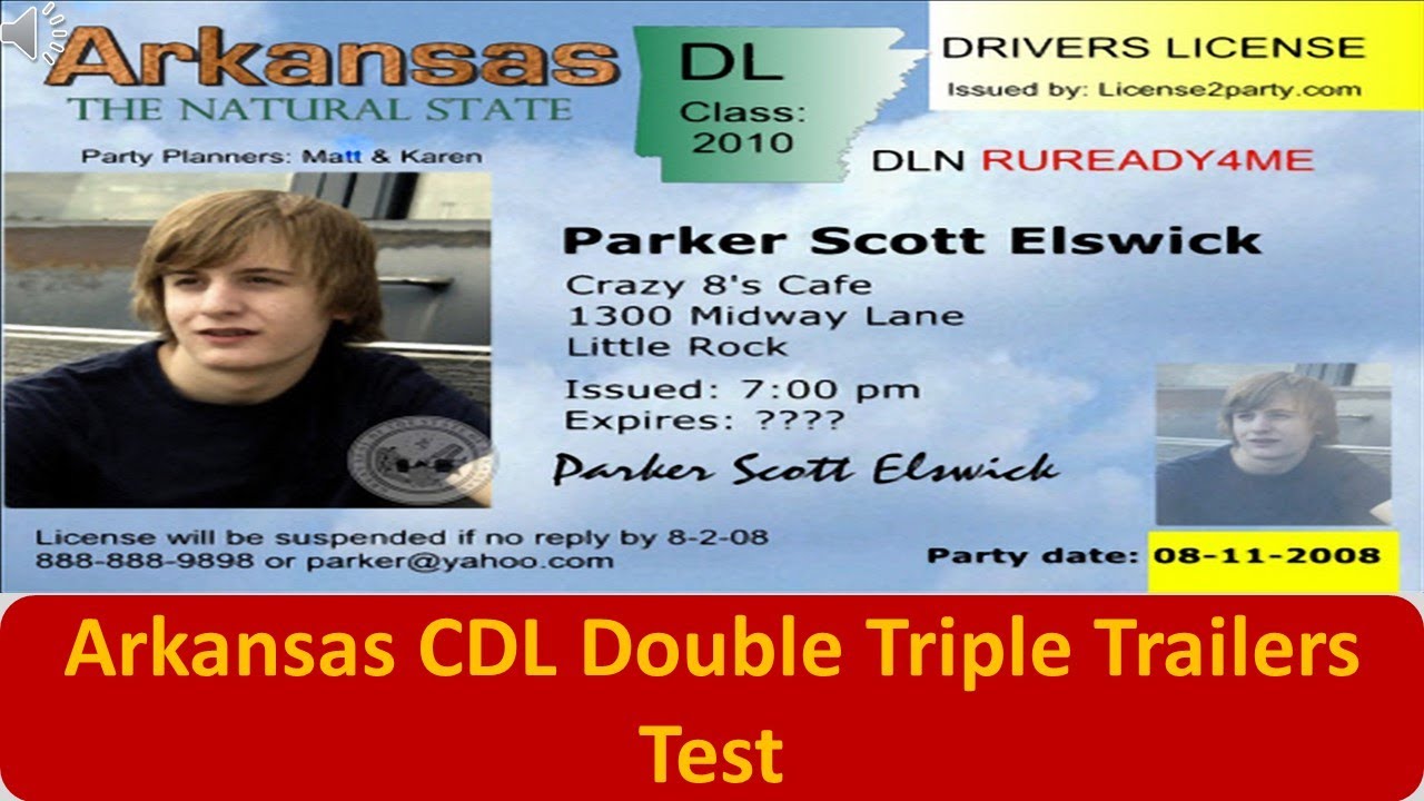 Arkansas CDL Double Triple Trailers Test - YouTube