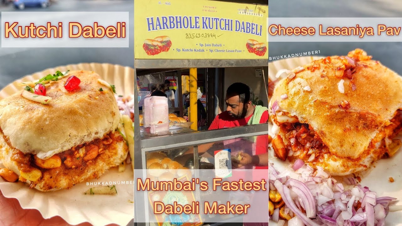 Mumbai's Fastest Dabeli Maker | Cheese Lasaniya Pav | Kutchi Dabeli ...