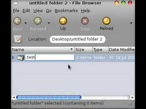 How to create a hidden file in Ubuntu - YouTube