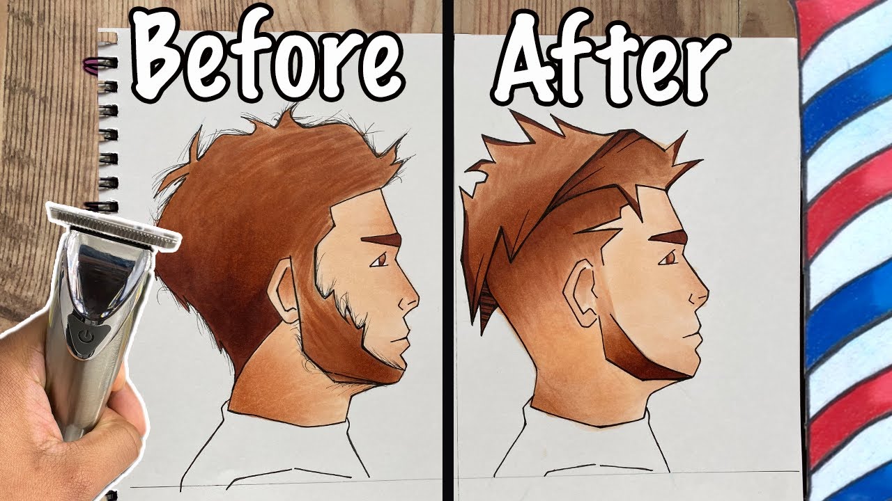 Taking My Characters To The BarberShop- Drawing ANIME Hairstyles! - YouTube