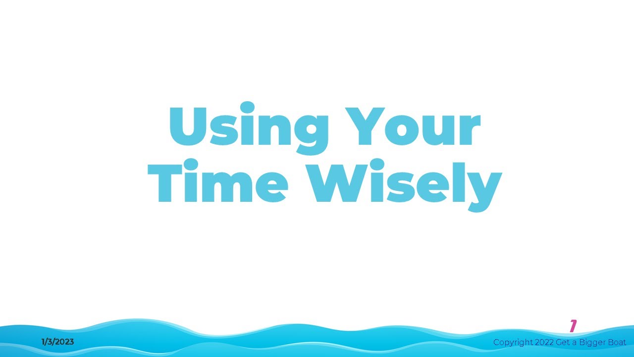 1 6 Using Your Time Wisely - YouTube
