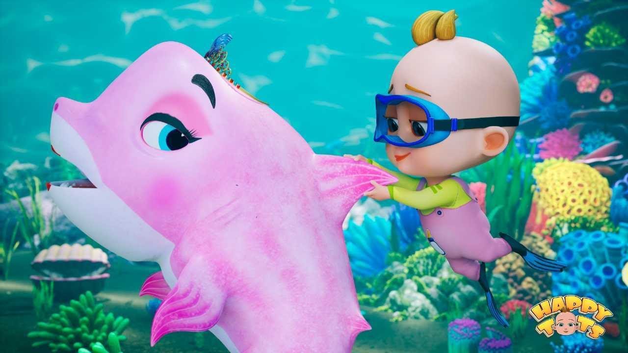 Shark Lost His Fin | Nursery Rhymes & Kids Songs | Happy Tots - YouTube
