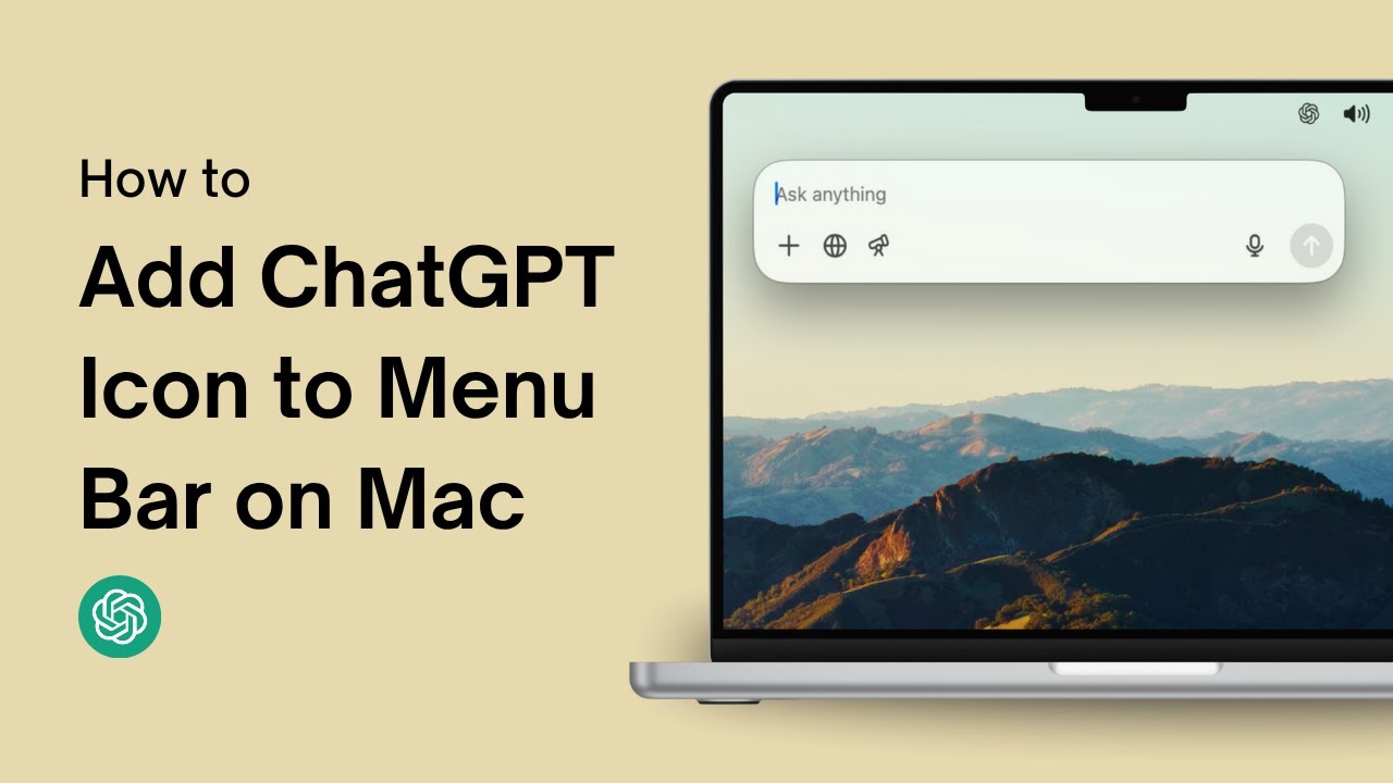 How to Add ChatGPT Icon to Menu Bar on Mac - YouTube
