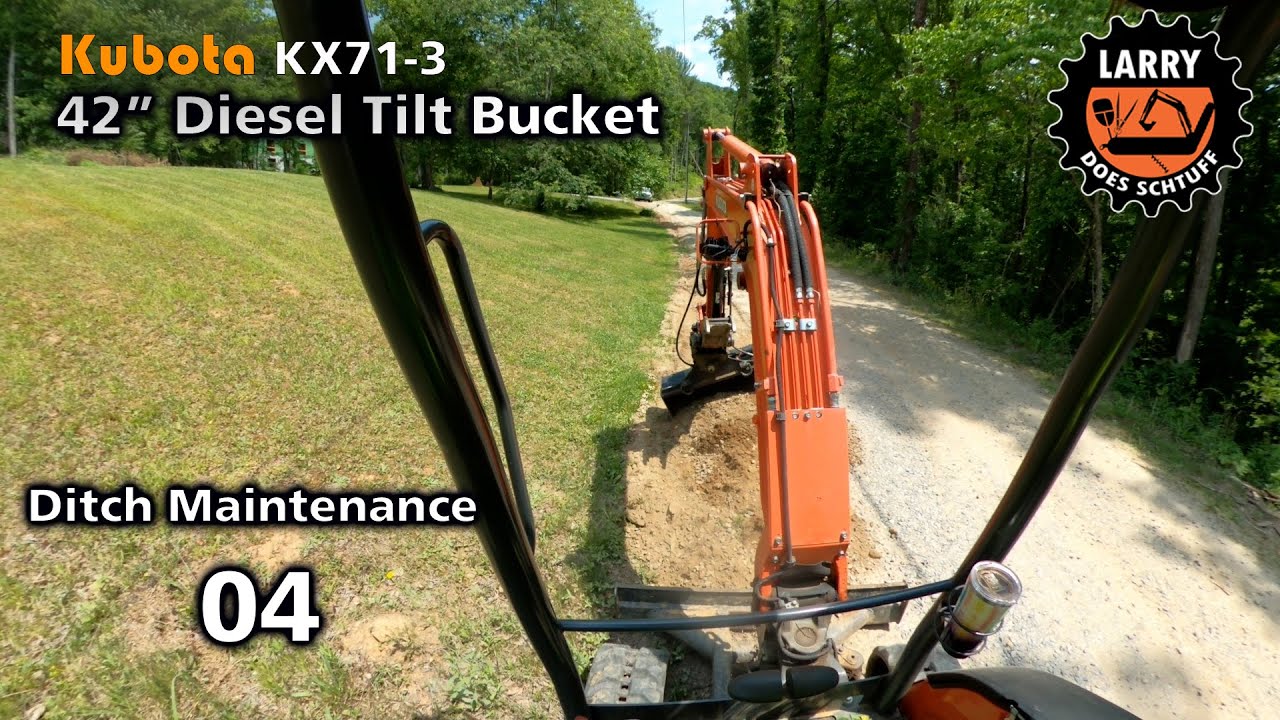 Ditch work, 42" tilt bucket 04 - YouTube