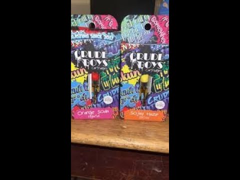 Crude Boys Carts Sfv Og And Blueberry Widow Review!!!! - YouTube