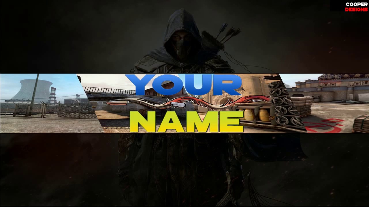 DOWNLOAD CS:GO BANNER TEMPLATE/CS:GO ШАПКА ДЛЯ КАНАЛА PHOTOSHOP - YouTube