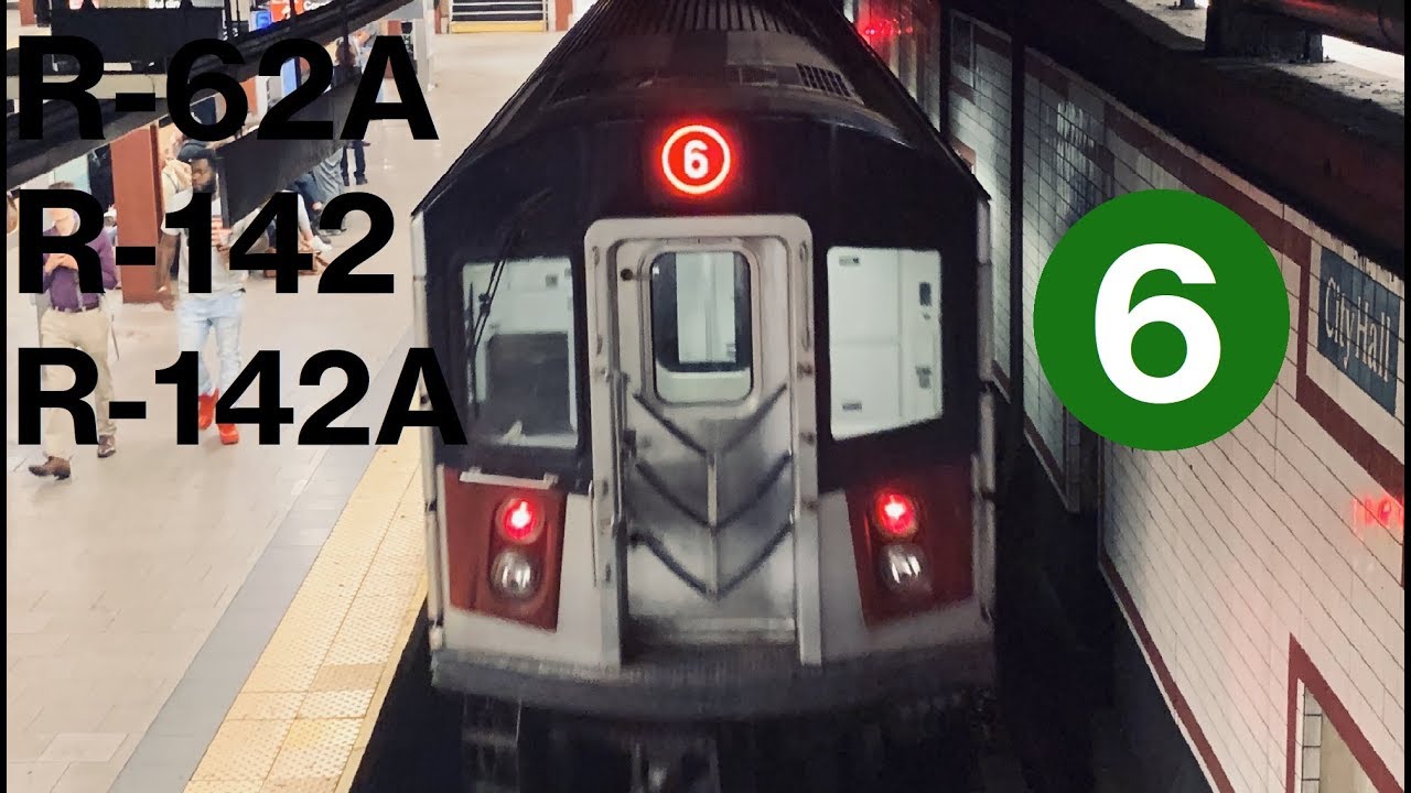 ⁴ᴷ MTA NYCT IRT Lexington Avenue Line: R62A/R142/R142A (6) Train Action ...