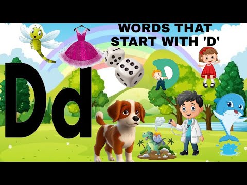 WORDS that start with letter D| Learn letter D | Abc flashcards |Abc ...
