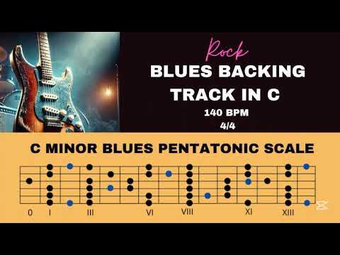 Rock Blues Backing Track in C 140 BPM - YouTube