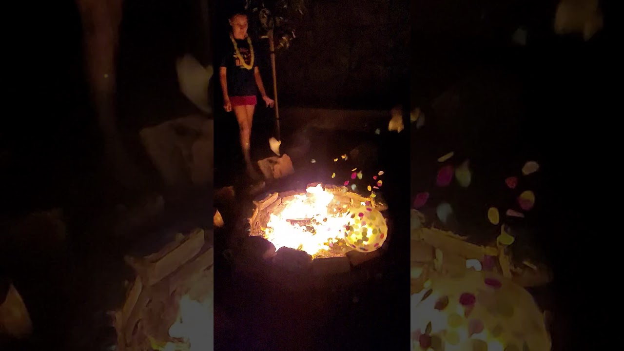 Popping Balloons Over Fire - YouTube
