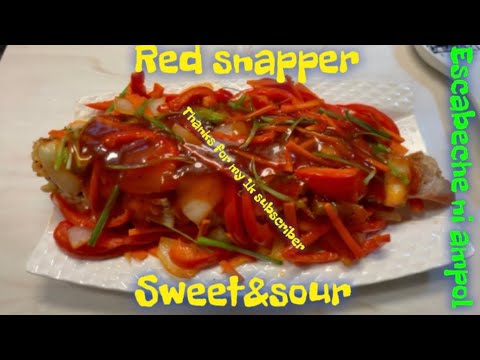 Sweet&Sour red Snapper “MENU FOR TODAY “ ESCABECHE | *Recipes is on ...