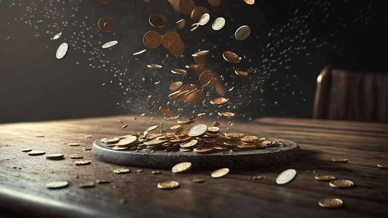 Coins Dropping on Table Sound Effect | Free Stock Footage - YouTube