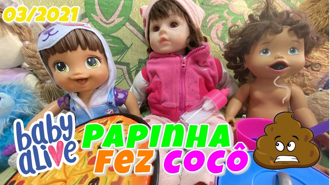 💩 Bebe fez cocô. Dando papa p BABY ALIVE e BEBE REBORN. Dando COMIDINHA ...