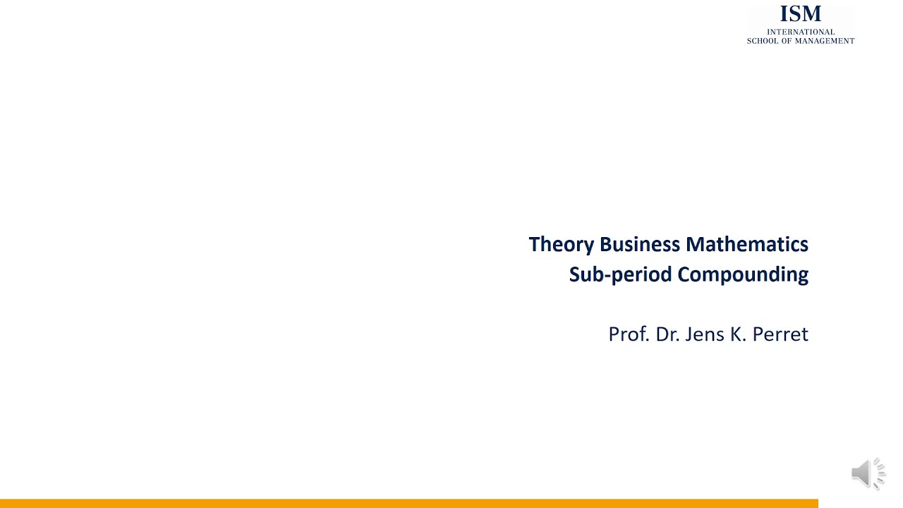 Business Mathematics - Sub-period Compounding - YouTube
